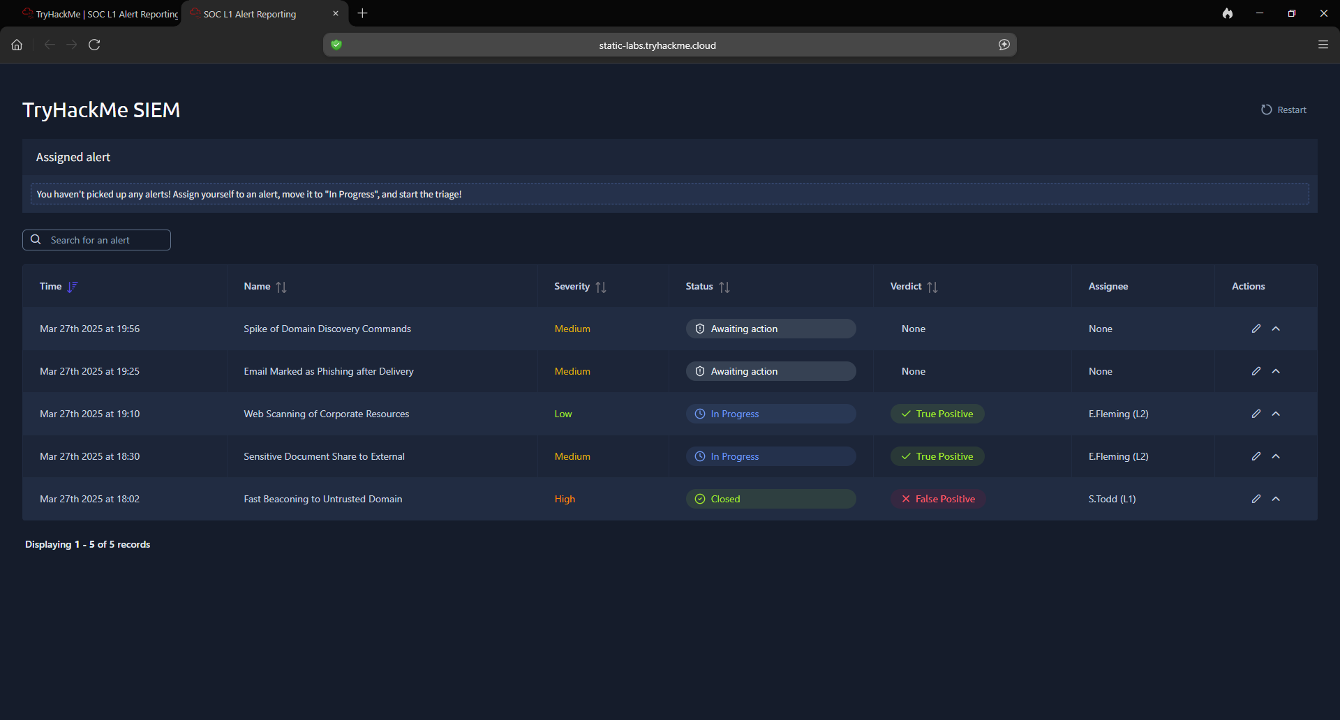 SOC L1 Alert Reporting – zombierollz.blog