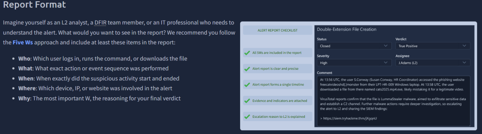 SOC L1 Alert Reporting – zombierollz.blog