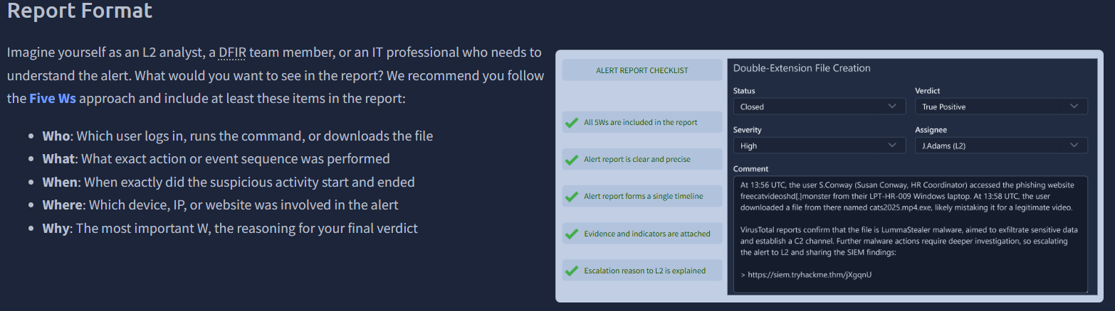 SOC L1 Alert Reporting – zombierollz.blog